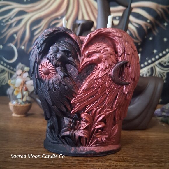 Sacred Moon Candle Co | Accents | This Celestial Eagle Couple Pillar ...